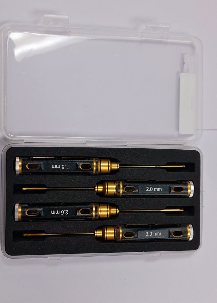 Hex Screw Driver Set Titanium Nitride Coated 4pcs Tools Kit Black gold – PLAYZONE INTERACTIVE