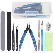 9 Piece Modellers Tool Kit with Case Building Tools Craft Set ...