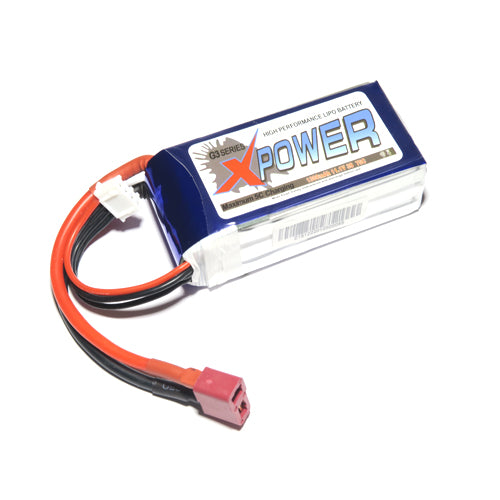 X-Power – 1000mAh 11.1V 2S 25C LiPo Battery – PLAYZONE INTERACTIVE